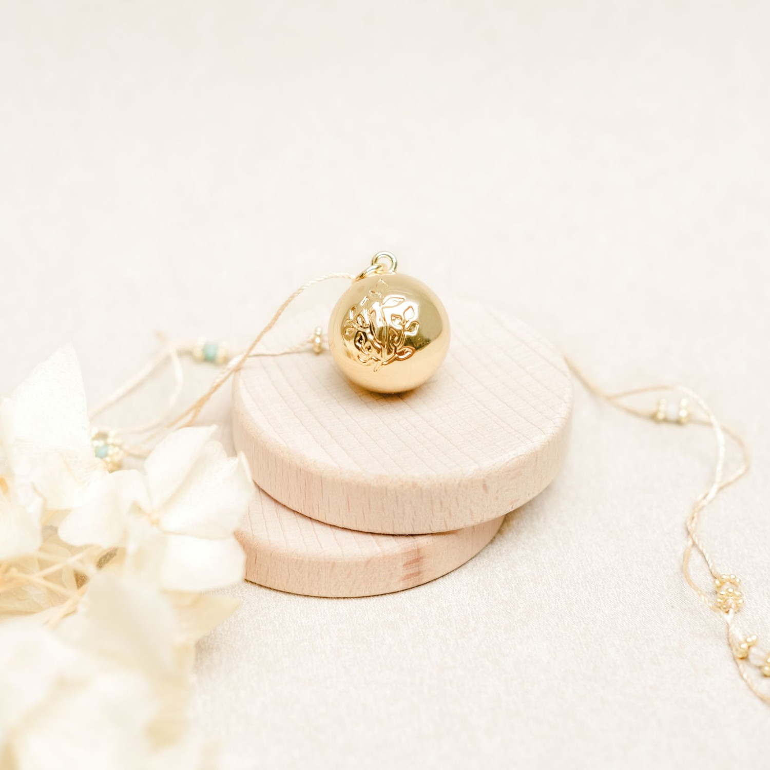 Joy Pregnancy necklace pink gold - Ilado Paris